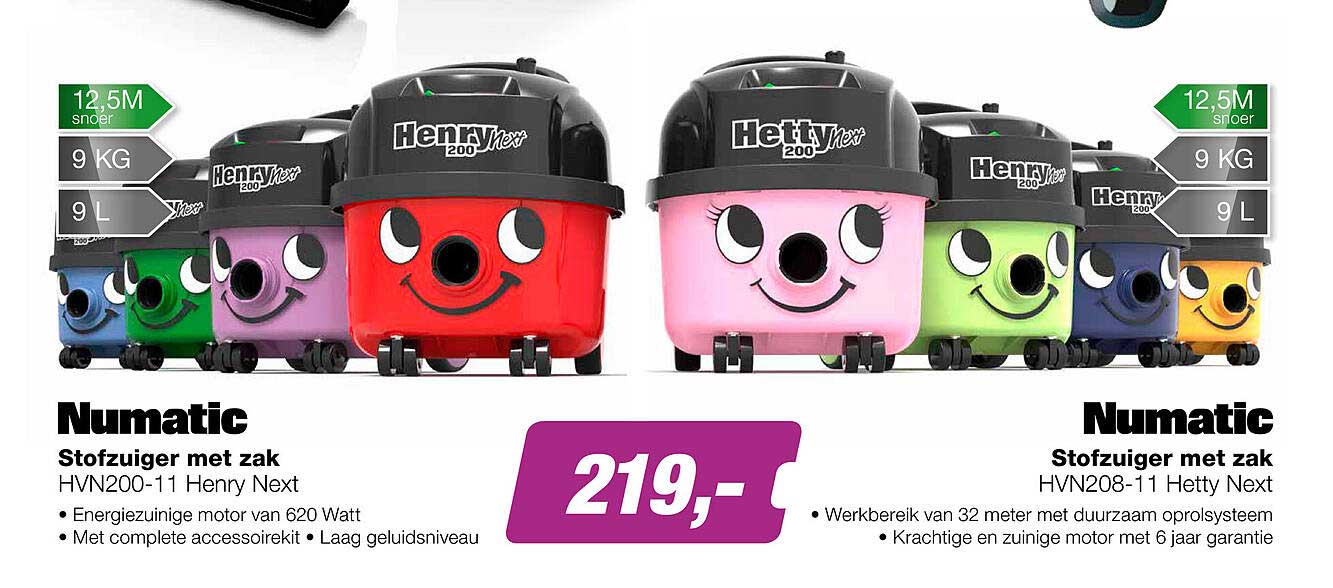 Numatic Stofzuiger Met Zak HVN200-11 Henry Next Of Numatic Stofzuiger ...