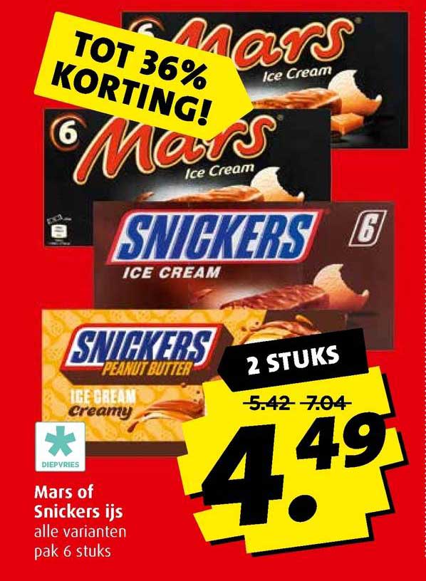 Mars Of Snickers Ijs Tot 36% Korting Aanbieding bij Boni - 1Folders.nl