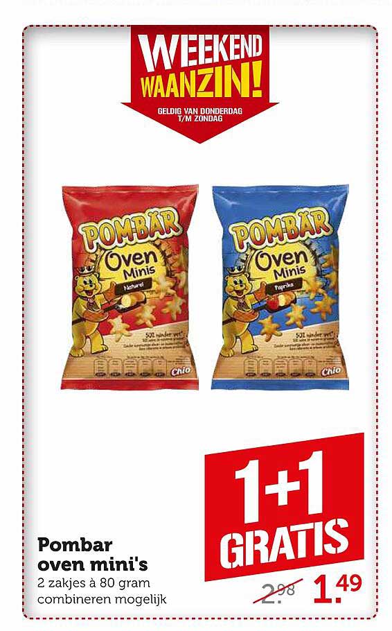 Pombar Oven Mini's Aanbieding bij Coop - 1Folders.nl