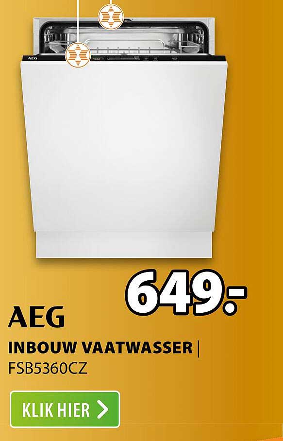 AEG Inbouw Vaatwasser | FSB5360CZ Aanbieding bij Expert - 1Folders.nl