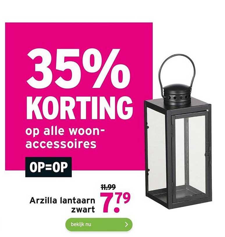 Arzilla Lantaarn Zwart Aanbieding bij GAMMA - 1Folders.nl