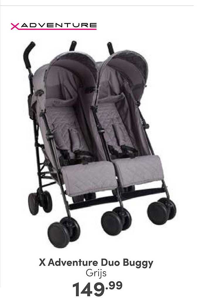 X Adventure Duo Buggy Aanbieding bij Baby & Tiener - 1Folders.nl