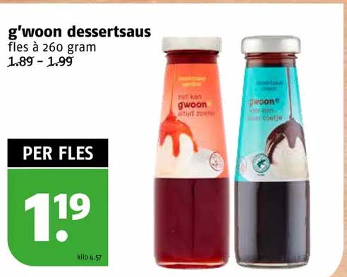 G'woon Dessertsaus Aanbieding bij Poiesz - 1Folders.nl