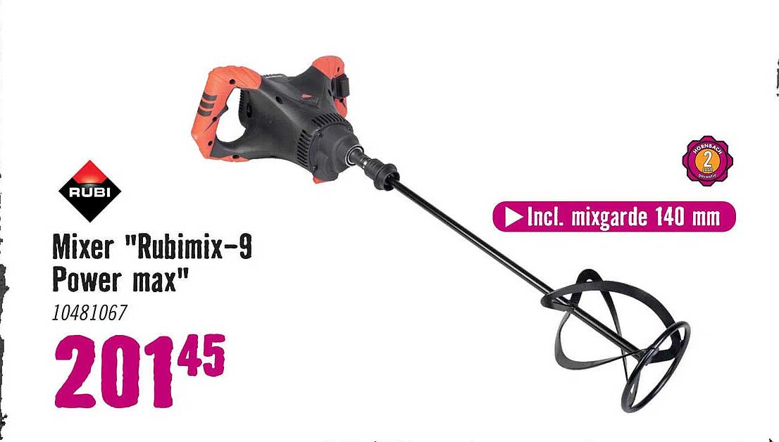Rubi Mixer "Rubimix-9 Power Max" Aanbieding bij Hornbach - 1Folders.nl