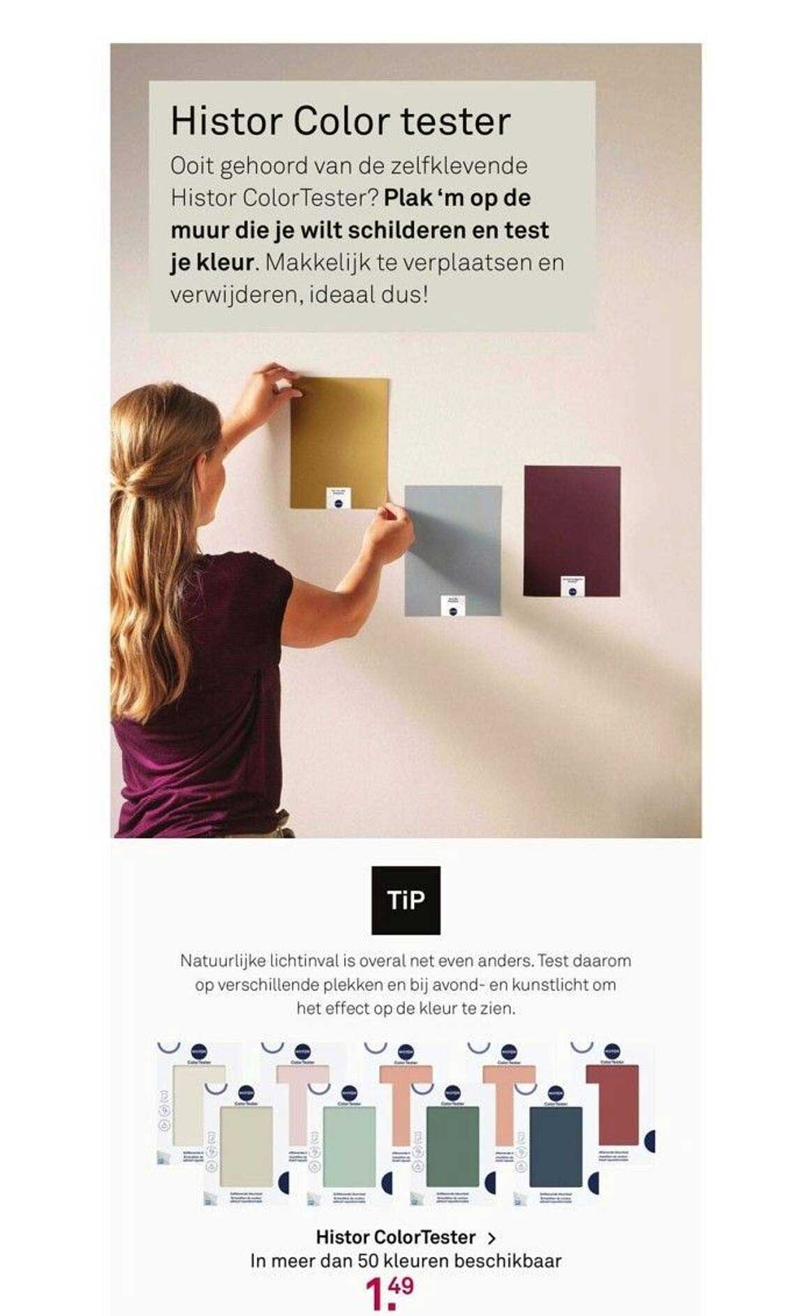Histor ColorTester > In Meer Dan 50 Kleuren Beschikbaar Aanbieding bij ...