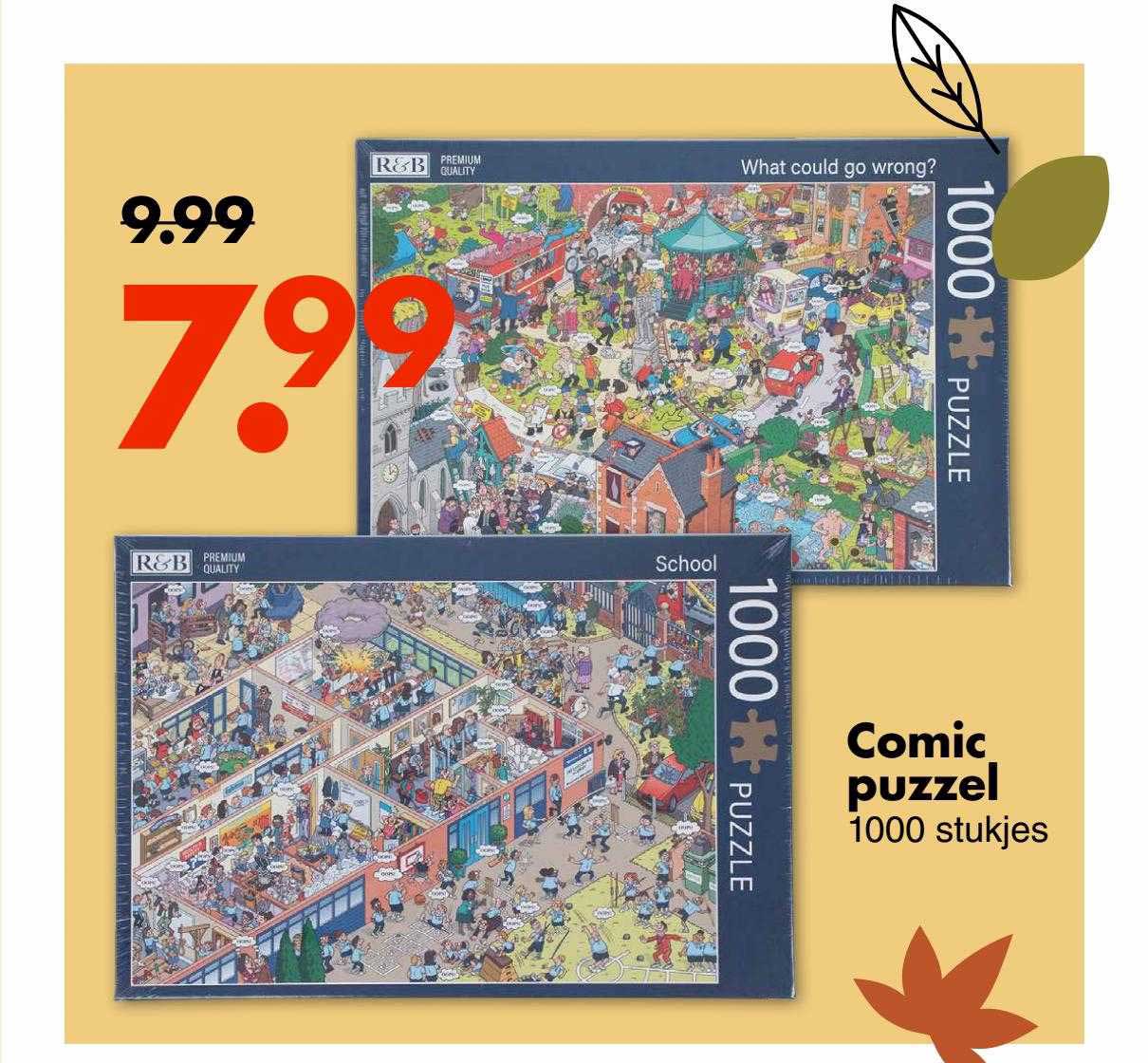 Comic Puzzel Aanbieding bij Wibra - 1Folders.nl