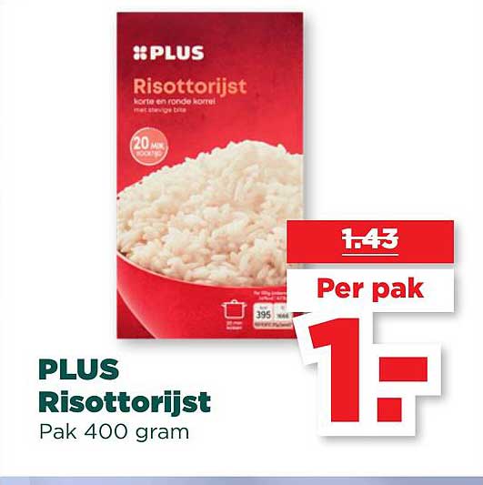 Plus Risottorijst Aanbieding bij PLUS - 1Folders.nl