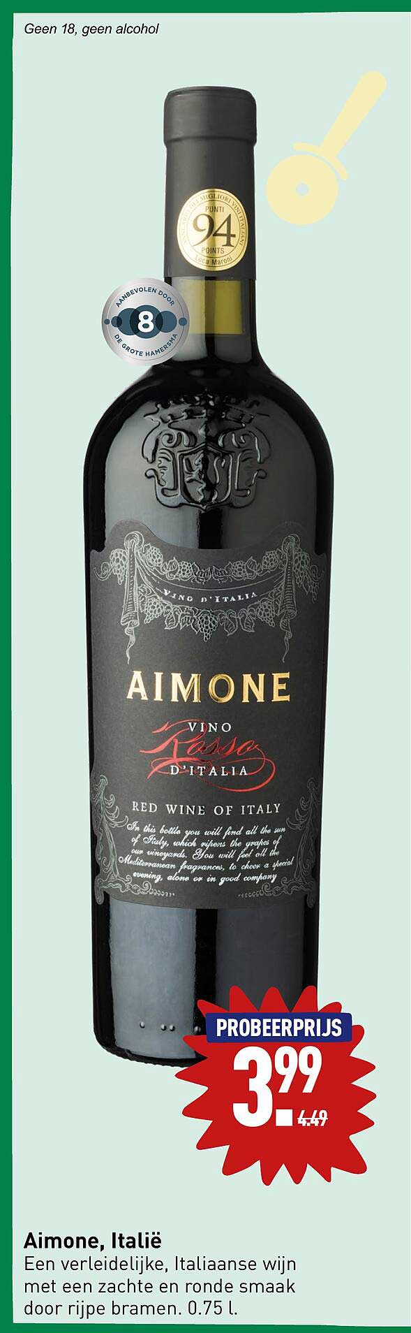 Aimone Vino Rosso D'Italia Aanbieding bij ALDI - 1Folders.nl