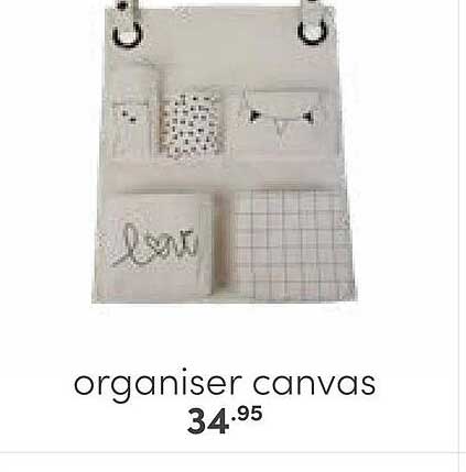 Organiser Canvas Aanbieding bij Baby & Tiener - 1Folders.nl
