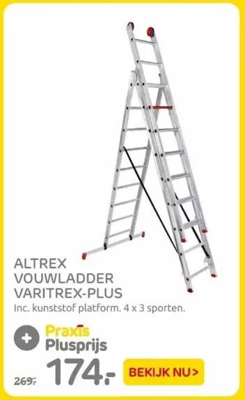 Altrex Vouwladder Varitrex-Plus Aanbieding bij Praxis - 1Folders.nl