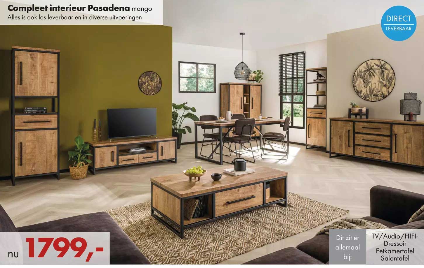Compleet Interieur Pasadena Mango : TV - Audio - Hifi-Dressoir ...