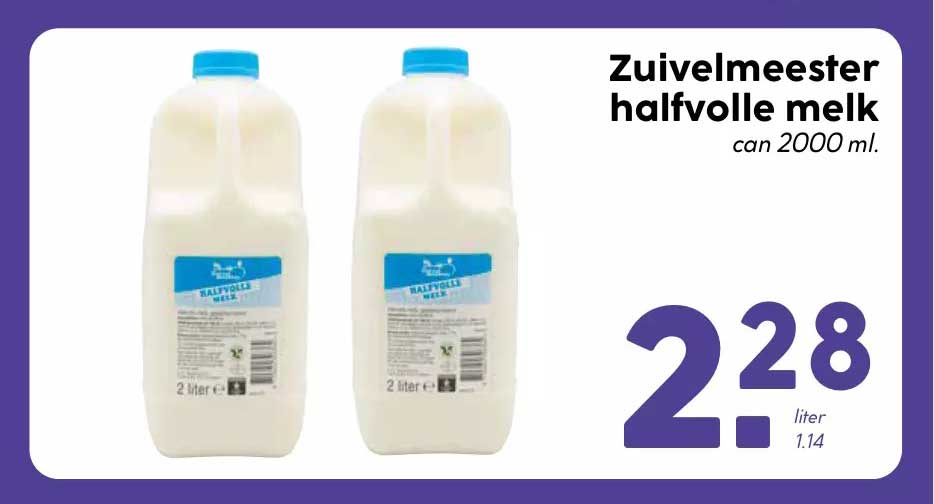 Zuivelmeester Halfvolle Melk Aanbieding bij MCD Supermarkt - 1Folders.nl