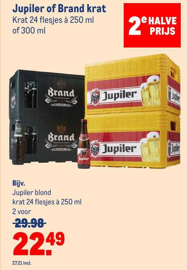 Jupiler Of Brand Krat Aanbieding bij Makro - 1Folders.nl