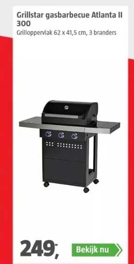 Grillstar Garbarbecue Atlanta II 300 Aanbieding bij BAUHAUS - 1Folders.nl