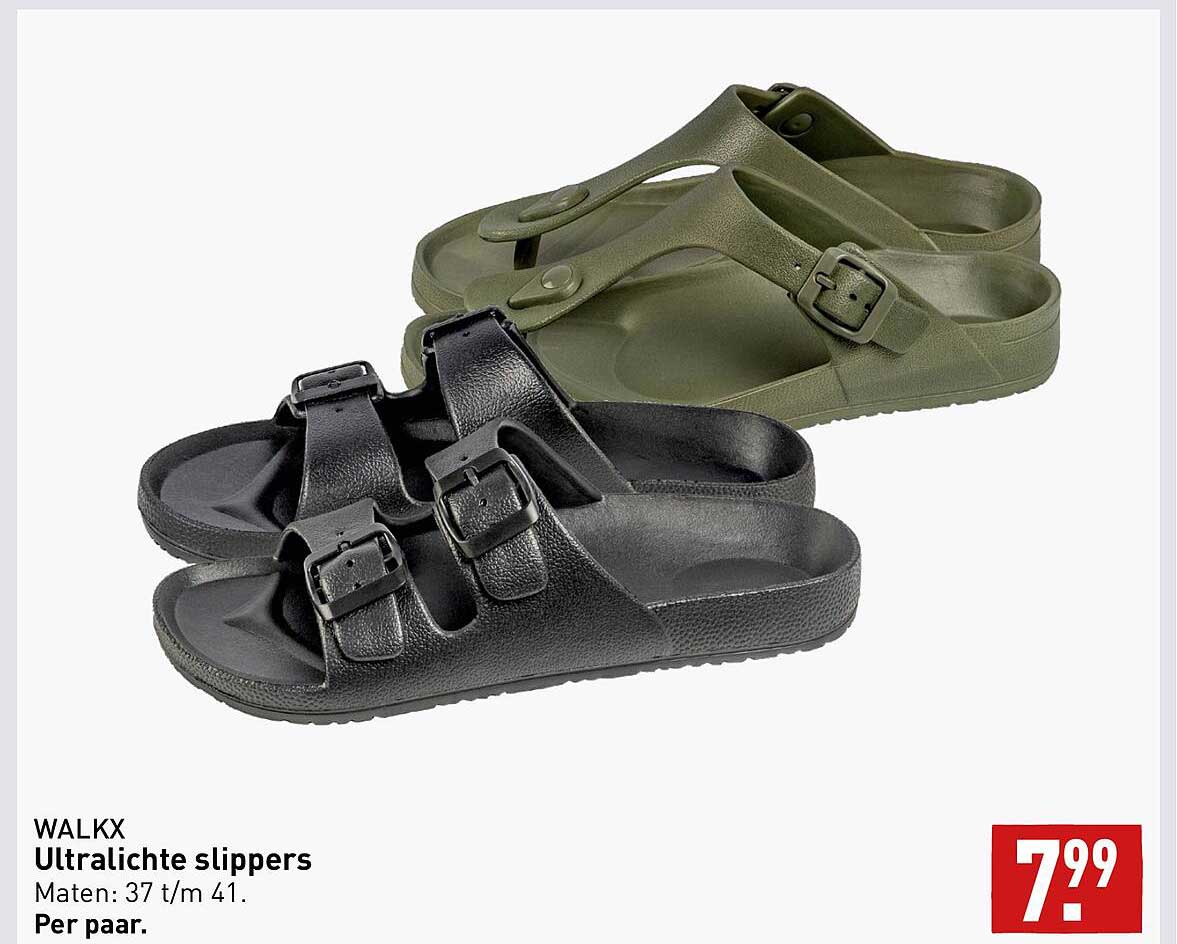 Walkx Ultralichte Slippers Aanbieding bij ALDI - 1Folders.nl