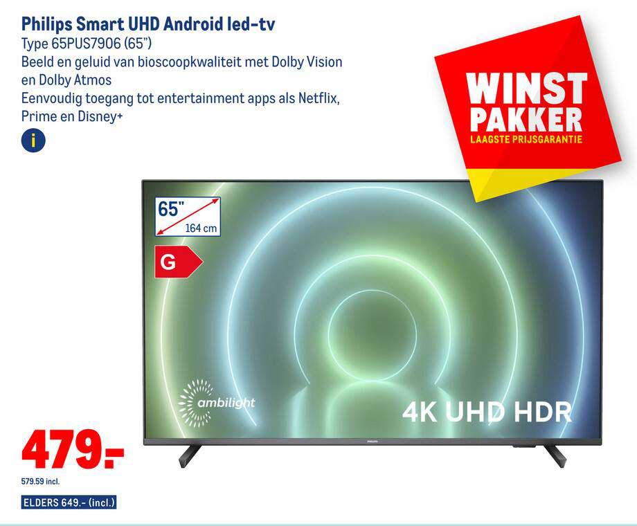 Philips Smart Uhd Android Led-tv Aanbieding bij Makro - 1Folders.nl
