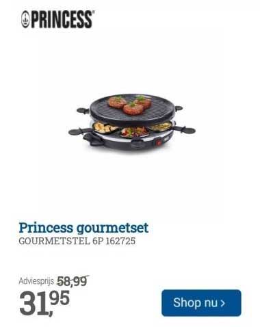 Princess Gourmetset Gourmetstel 6P 162725 Aanbieding bij BCC - 1Folders.nl