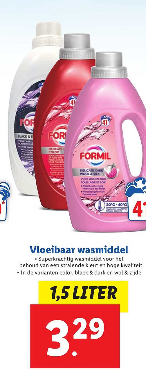 Formil Vloeibaar Wasmiddel 1,5 Liter Aanbieding bij Lidl - 1Folders.nl