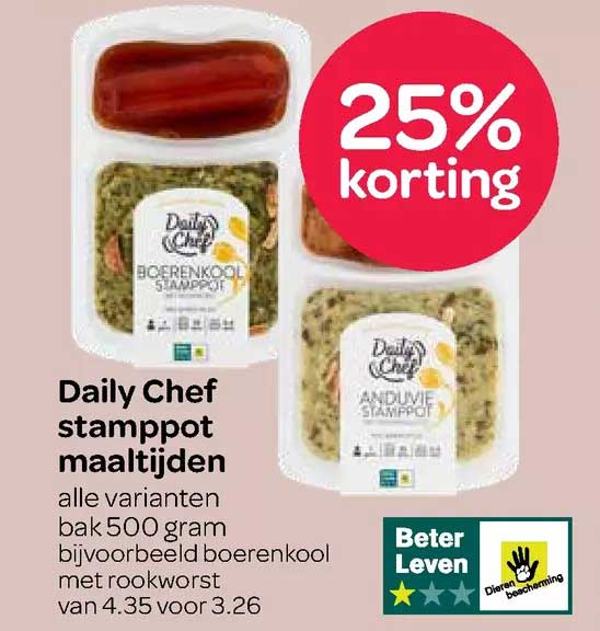 Daily Chef Stamppot Maaltijden Aanbieding bij Spar - 1Folders.nl