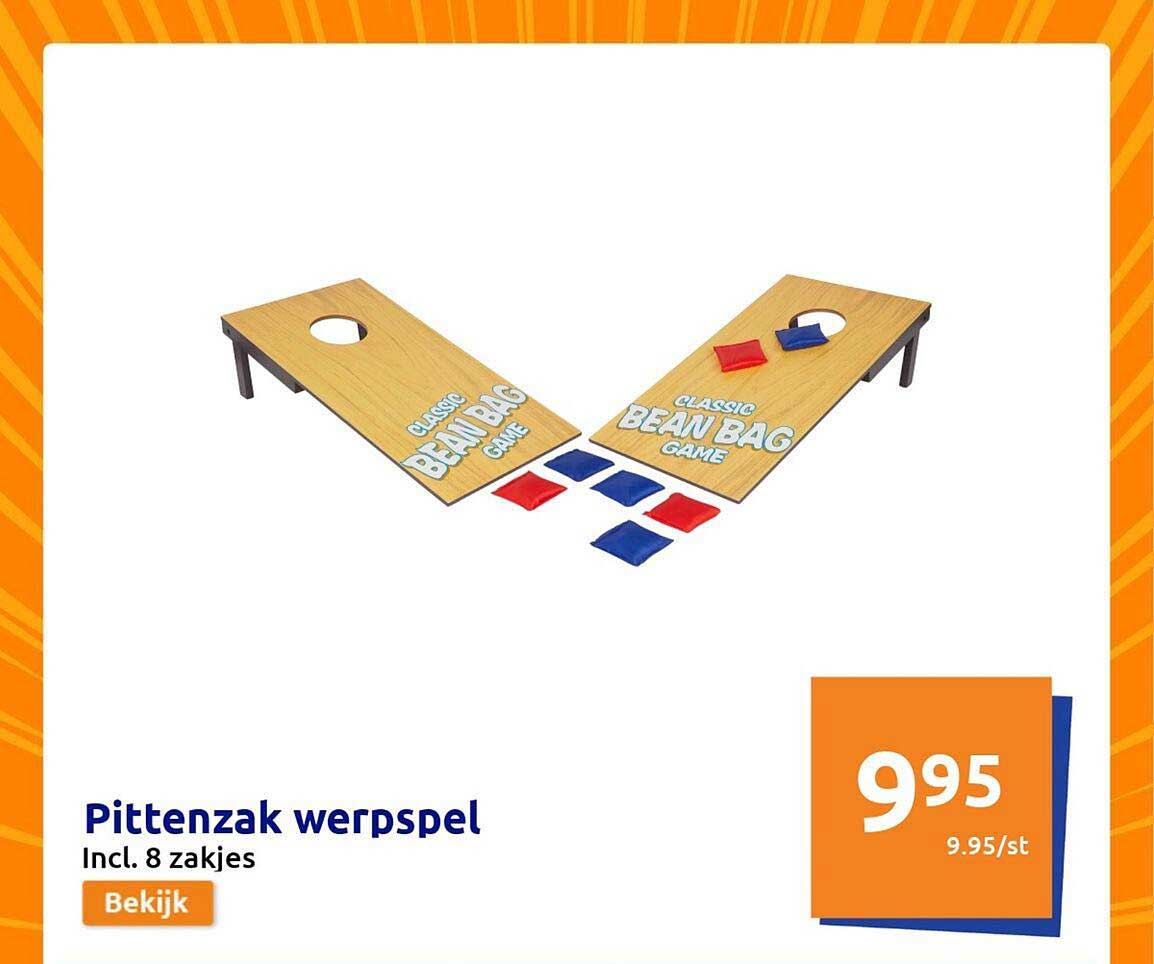 Pittenzak Werpspel Aanbieding bij Action - 1Folders.nl
