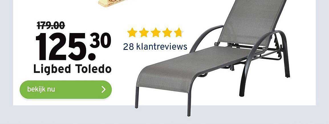 Ligbed Toledo Aanbieding bij GAMMA - 1Folders.nl