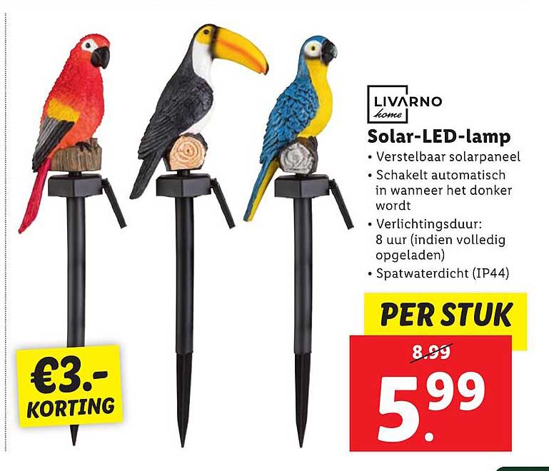 Livarno Home Solar-Led-Lamp Aanbieding bij Lidl - 1Folders.nl