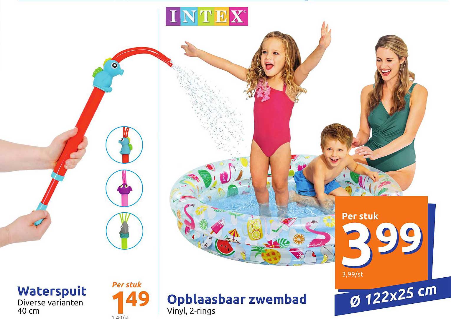 Waterspuit Of Opblaasbaar Zwembad Aanbieding bij Action - 1Folders.nl