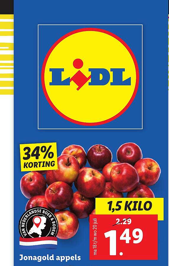 Jonagold Appels 34% Korting Aanbieding bij Lidl - 1Folders.nl