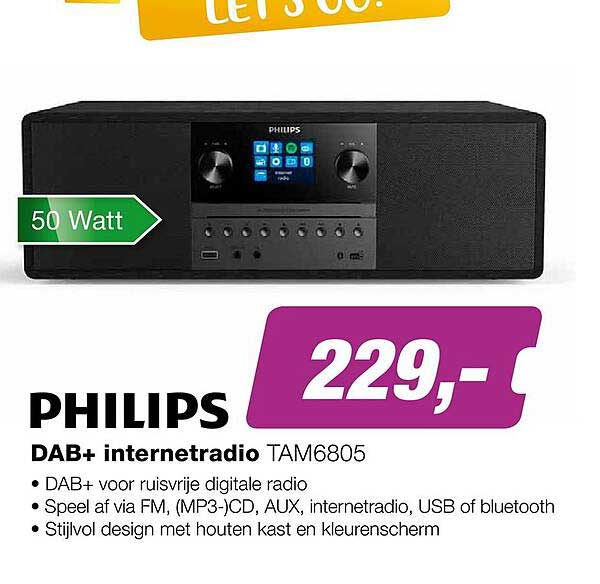 Philips DAB+ Internetradio TAM6805 Aanbieding bij EP - 1Folders.nl