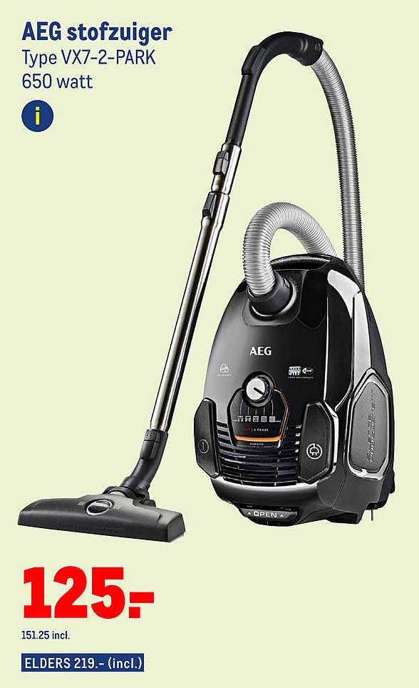 AEG Stofzuiger VX7-2-PARK Aanbieding bij Makro - 1Folders.nl