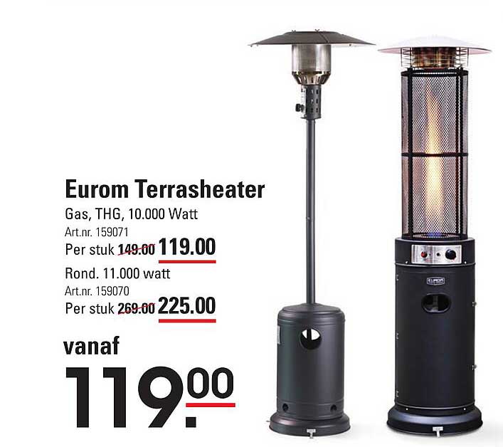 Eurom Terrasheater Aanbieding bij Sligro - 1Folders.nl