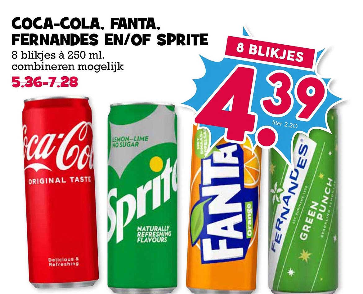 Coca-Cola, Fanta, Fernandes En-Of Sprite Aanbieding bij Boon's Markt ...