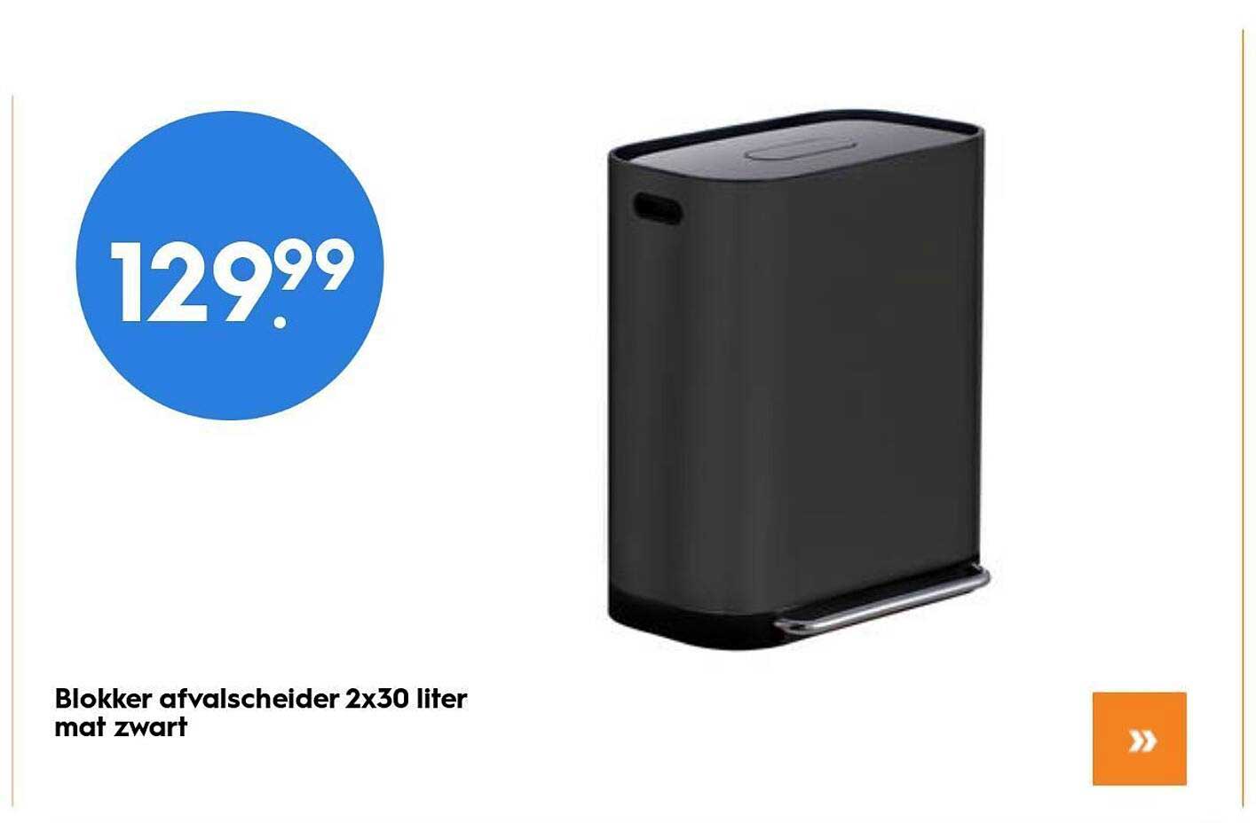 Blokker Afvalscheider 2x30 Liter Mat Zwart Aanbieding bij Blokker ...