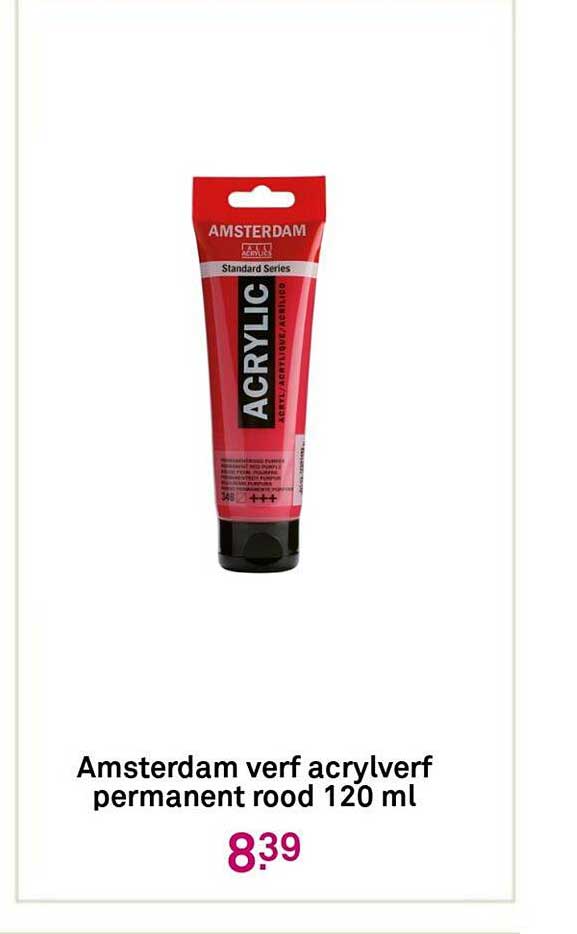 Amsterdam Verf Acrylvert Permanent Rood 120 Ml Aanbieding bij Karwei ...