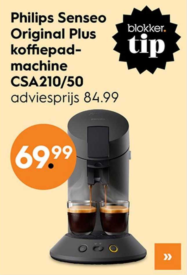 Philips Senseo Original Plus Koffiepadmachine CSA210/50 Aanbieding bij ...