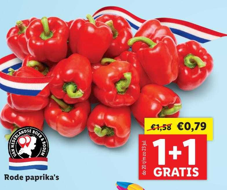 Rode Paprika's Aanbieding bij Lidl - 1Folders.nl