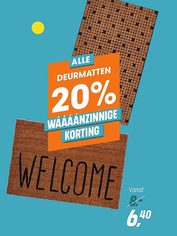 Alle Deurmatten 20% Korting Aanbieding bij Kwantum - 1Folders.nl