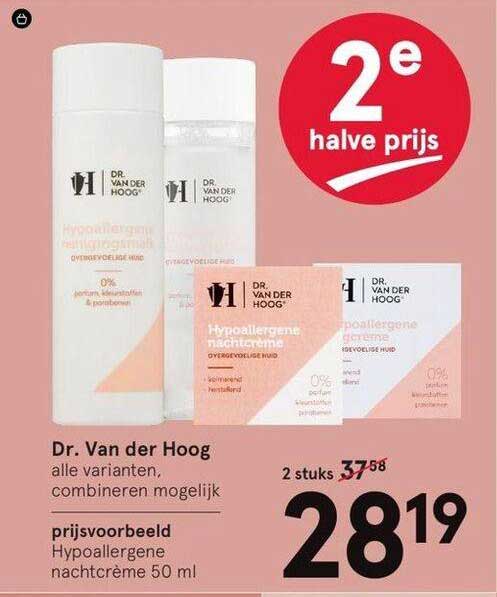 Dr. Van Der Hoog Hypoallergene Nachtcrème 50 Ml Aanbieding bij Etos ...