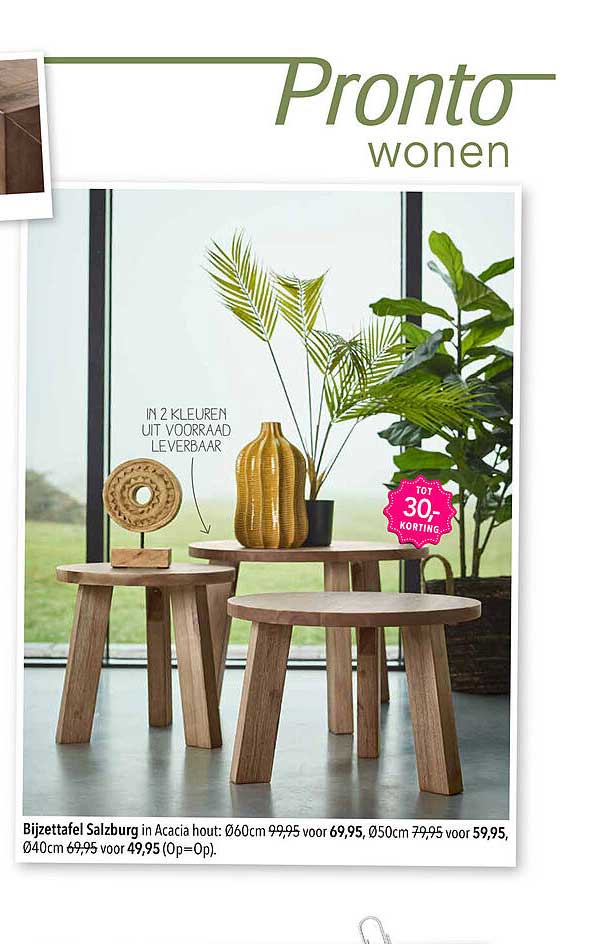 Bijzettafel Salzburg Aanbieding bij Pronto Wonen - 1Folders.nl