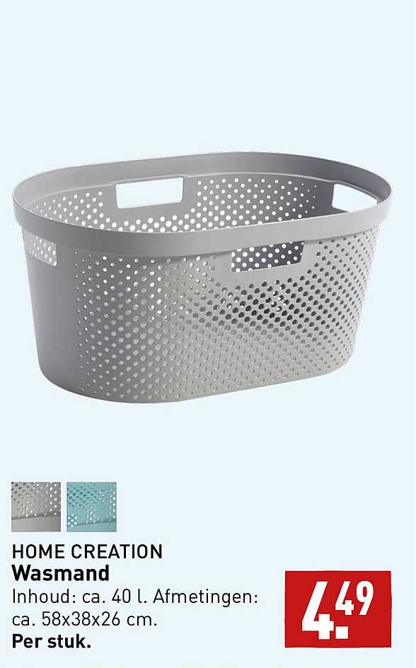 Home Creation Wasmand Aanbieding bij ALDI - 1Folders.nl