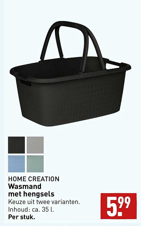 Home Creation Wasmand Met Hengsels Aanbieding bij ALDI - 1Folders.nl