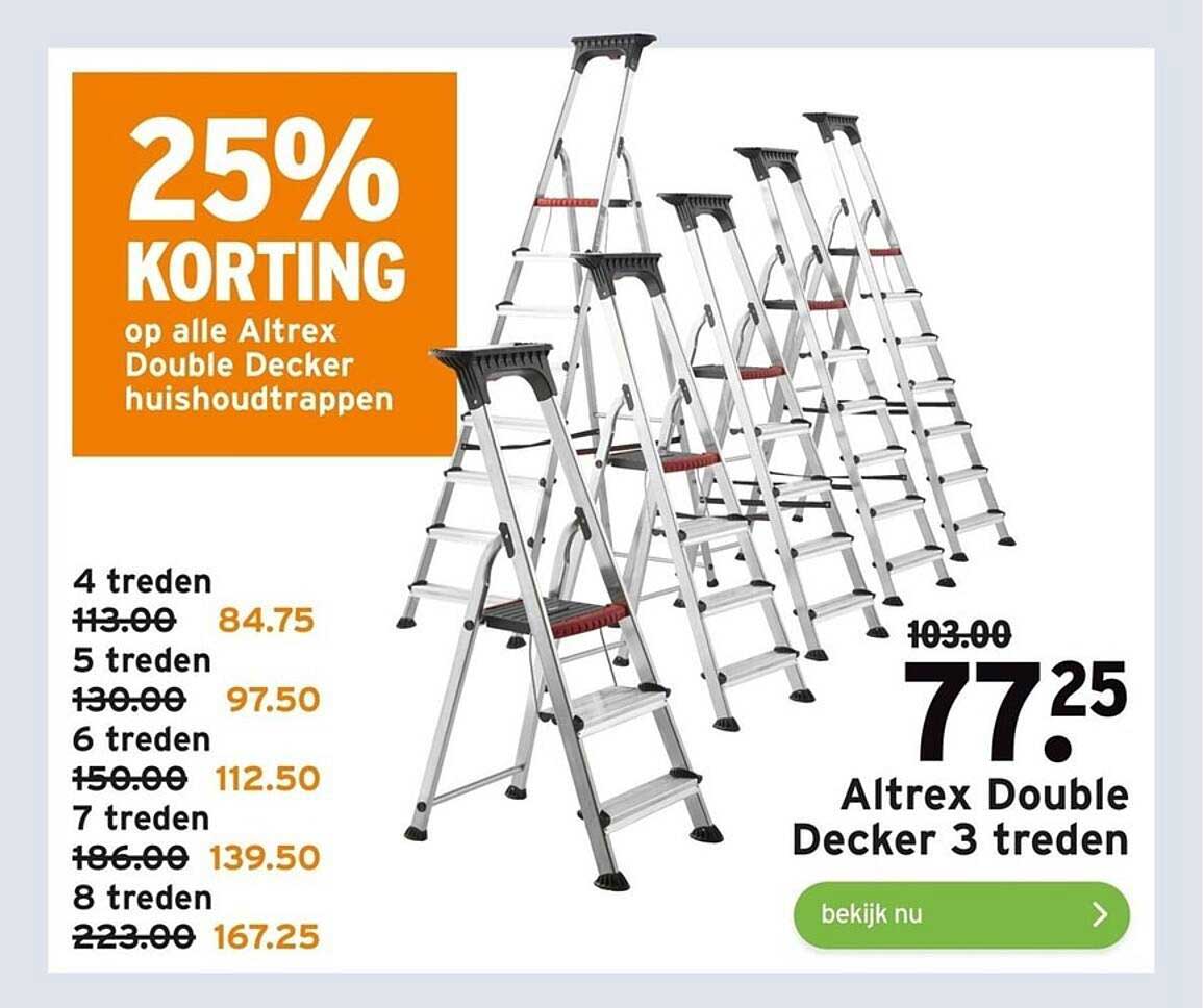 Altrex Double Decker 3 Treden Aanbieding bij GAMMA - 1Folders.nl