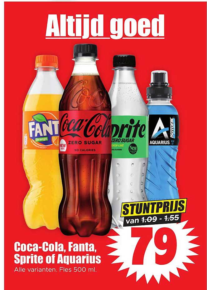 Coca-Cola, Fanta, Sprite Of Aquarius Aanbieding bij Dirk - 1Folders.nl