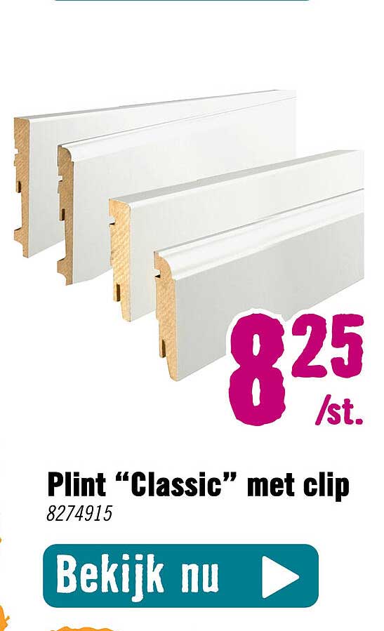 Plint "Classic" Met Clip Aanbieding bij Hornbach - 1Folders.nl