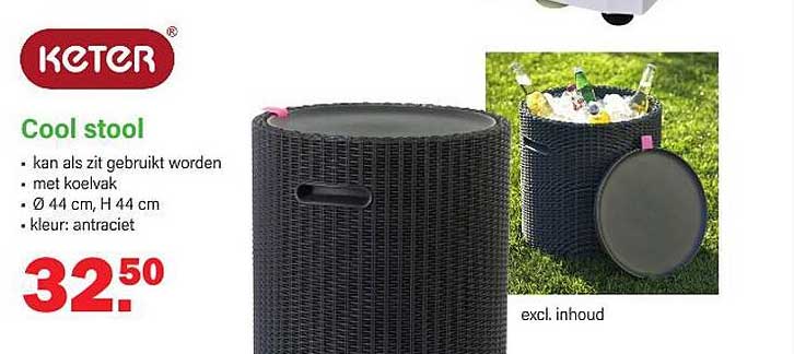 Keter Cool Stool Aanbieding bij Van Cranenbroek - 1Folders.nl