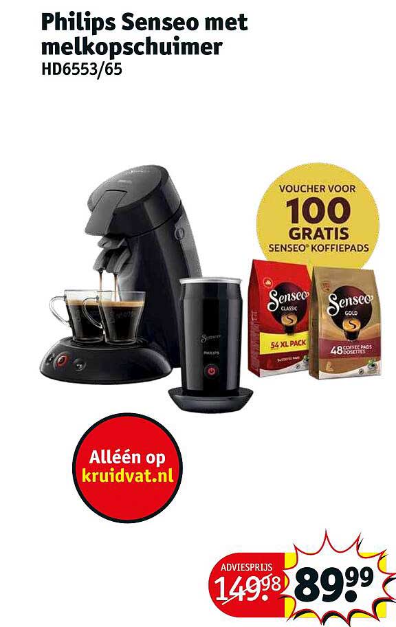 Philips Senseo Met Melkopschuimer Aanbieding bij Kruidvat - 1Folders.nl