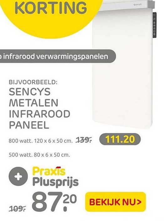 Sencys Metalen Infrarood Paneel Aanbieding bij Praxis - 1Folders.nl