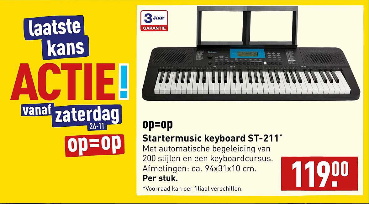 Startermusic Keyboard ST-211 Aanbieding bij ALDI - 1Folders.nl