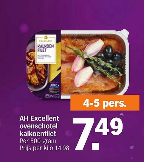 AH Excellent Ovenschotel Kalkoenfilet Aanbieding bij Albert Heijn ...