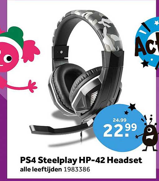PS4 Steelplay HP-42 Headset Aanbieding bij Intertoys - 1Folders.nl